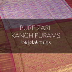 Pure soft silk saree dark beige and pink with allover small zari check ...