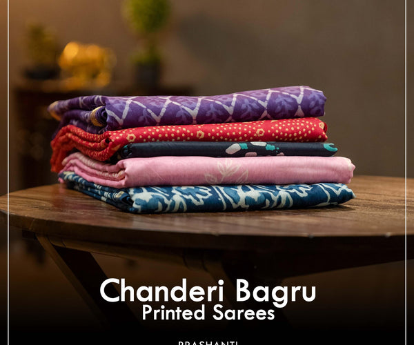 Bagru Block Printed Sarees – Prashanti Sarees