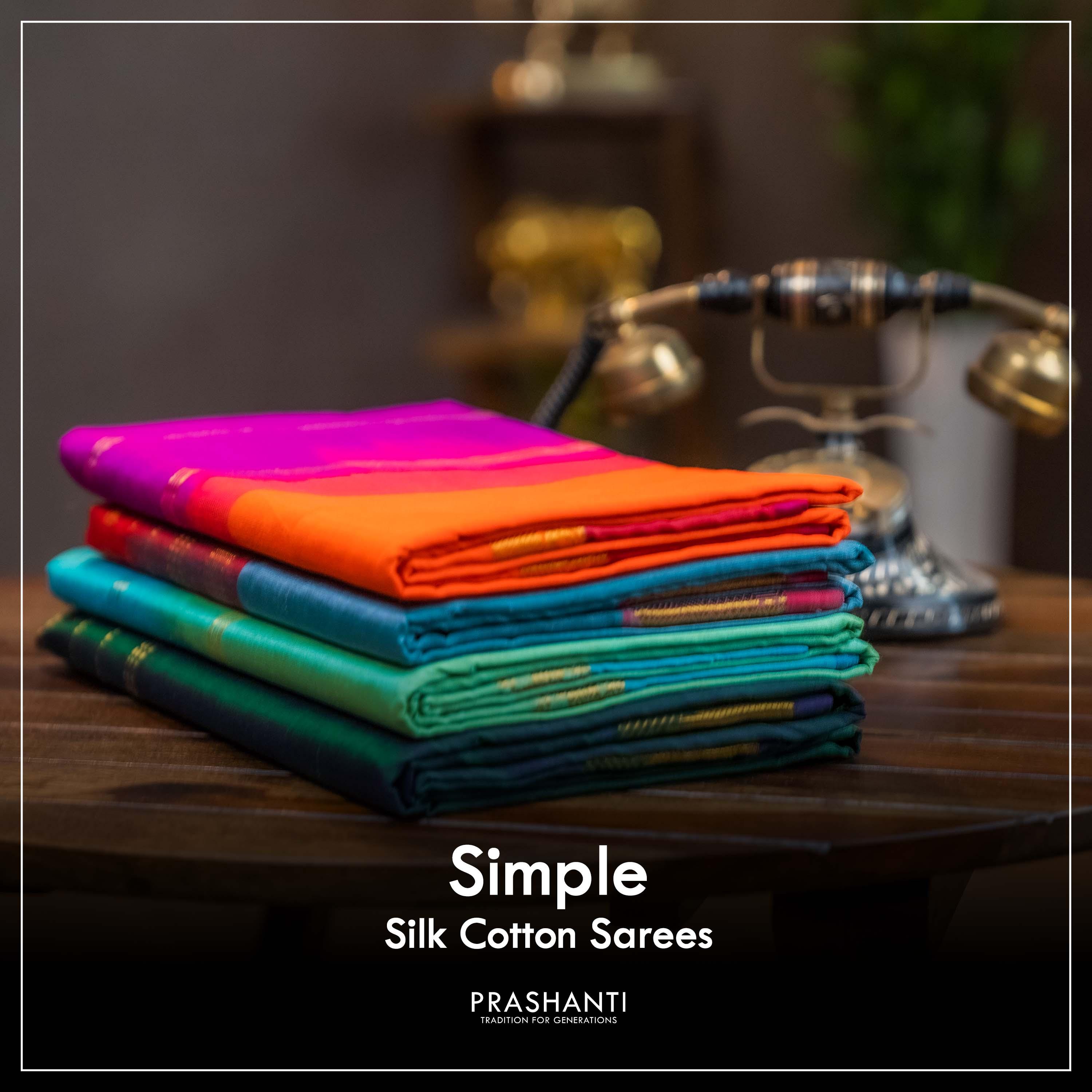 Simple Silk Cotton Sarees – Prashanti Sarees