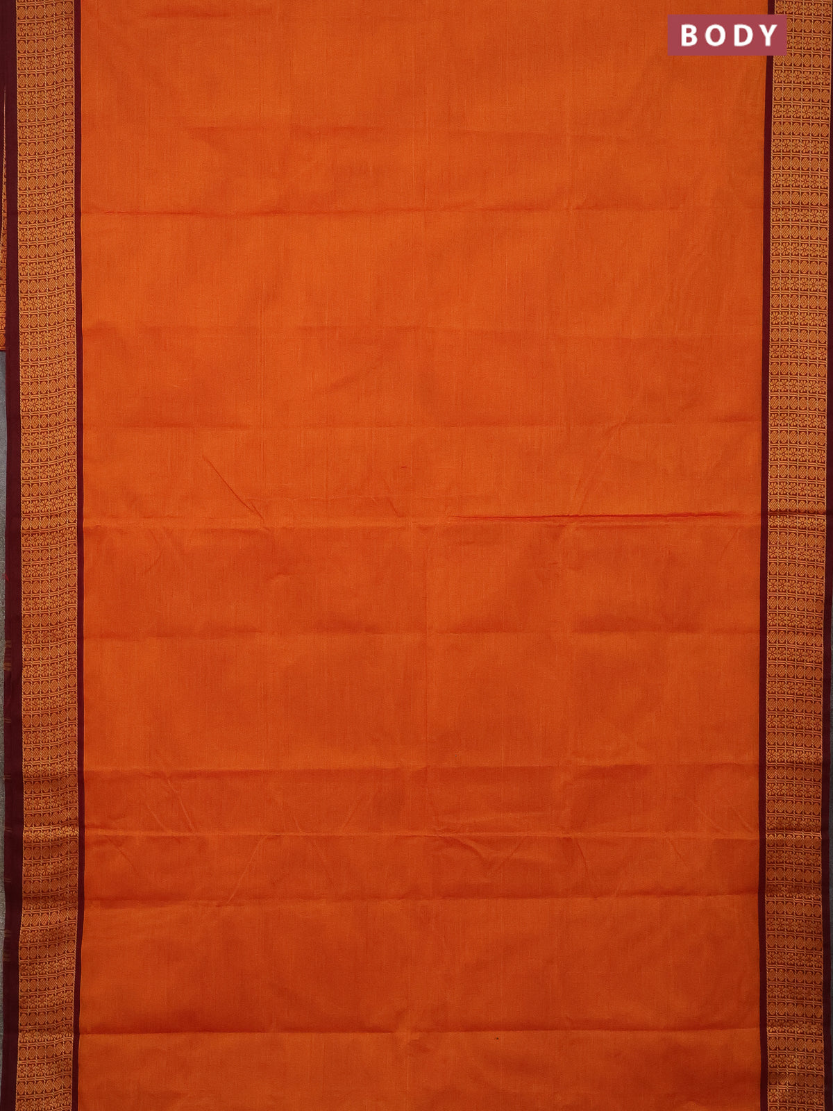 10 Yards chettinad cotton saree dual shade of orange and dual shade of ...