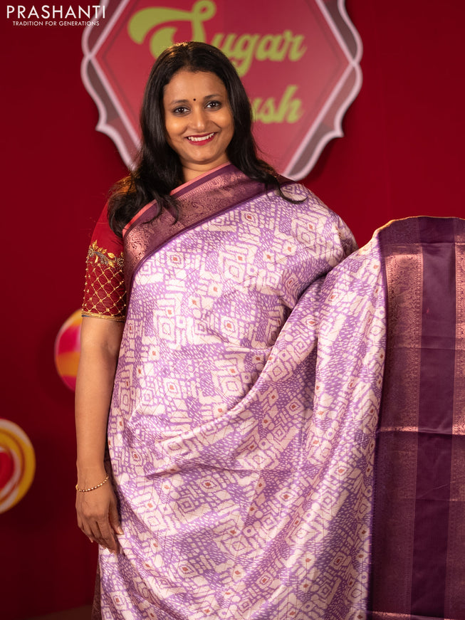 Semi Raw Silk Sarees - Patola Prints – Prashanti Sarees