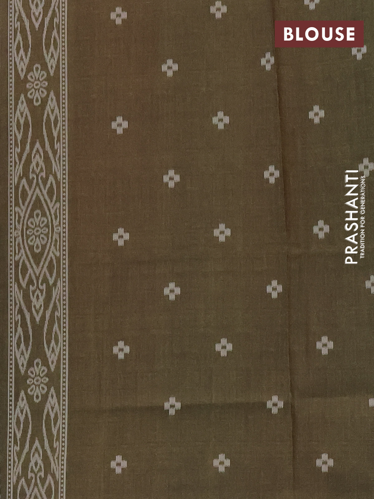 Semi sambalpuri silk saree orange and dark sap green with allover ikat ...