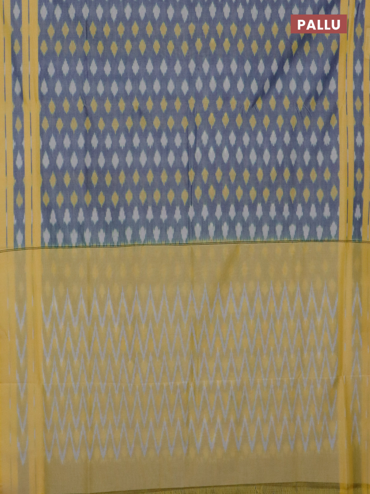 Ikat cotton saree pastel blue and yellow with allover ikat butta weave ...