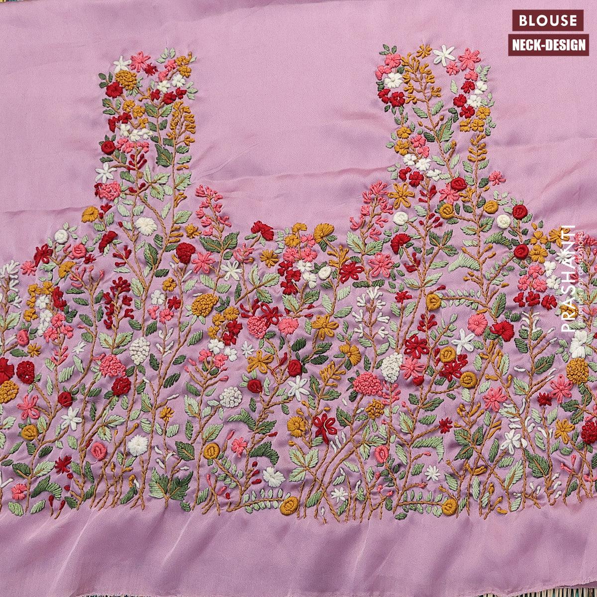 Hand Embroidery Designs For Sarees Border
