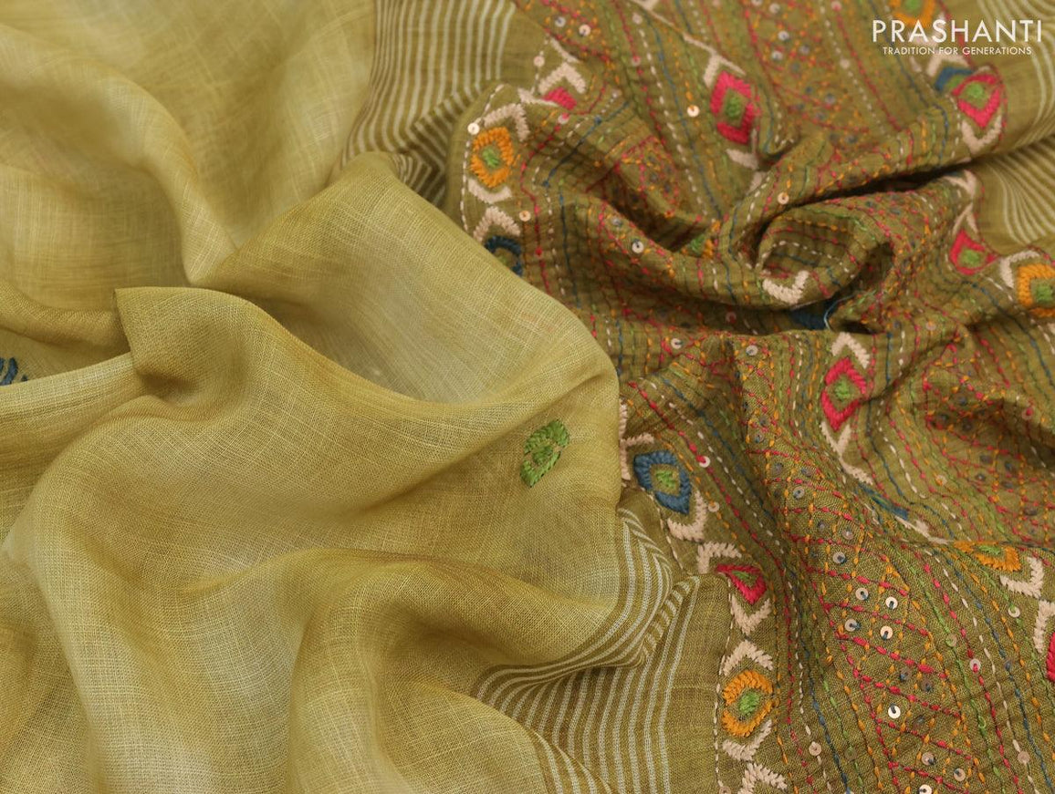 Tissue Linen Sarees – Prashanti Sarees